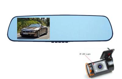 Cina Specchietto retrovisore a 4.3 pollici DVR di LCD AVI F20 HD 1080p con le macchine fotografiche doppie in vendita
