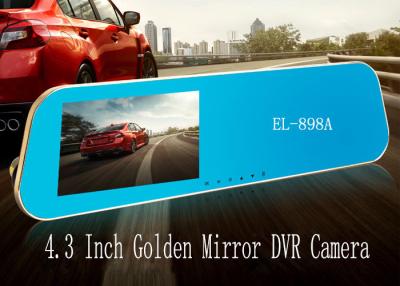 Cina Videocamera portatile blu a 4.3 pollici dell'automobile di visione notturna 1080P dello specchietto retrovisore DVR in vendita