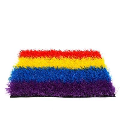 Китай Top High Quality Artificial Grass Rainbow Color Artificial Grass 15 Mm High Density Grass Carpet For Outdoor продается