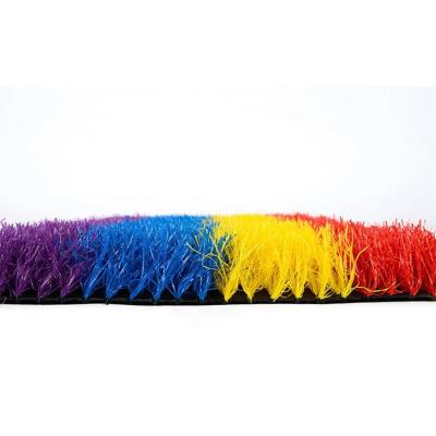Китай Factory Low Price Rainbow Artificial Grass 15mm Decoration Synthetic Artificial Turf Carpet Landscaping Artificial Grass Mat продается