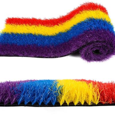 Китай 2023 New Products Artificial Grass Outdoor Rainbow Color Artificial Moss Grass Wall For Decoration продается