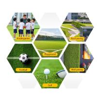 China Fire Resistant Rainbow Artificial Grass Soccer Turf Customized Size for sale