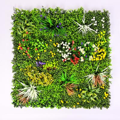 China Artificial Fake Greenery Wall Flower Panels Backdrop For Wedding Te koop
