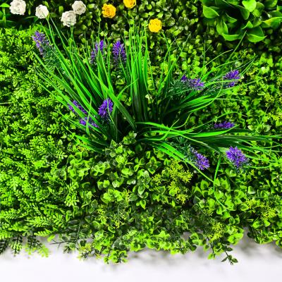China Artificial Fake Greenery Wall Flower Panels Backdrop For Wedding Te koop
