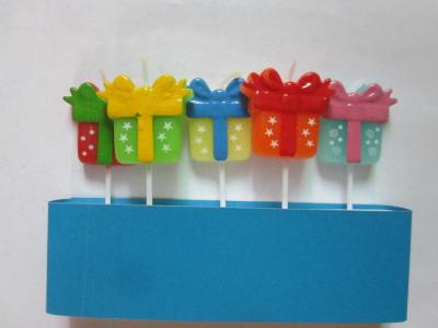 China 5 Pcs Decorating Candles Star / Dots / Triangle Multi Coloured Printer Paraffin for sale