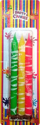 China Creative White Cream Shaped Birthday Candles Colorful Longer Burn Time for sale