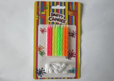 China Funny No Drip Bright Happy Birthday Cake Candles 8Pcs / 6.3G For Home Decoration for sale
