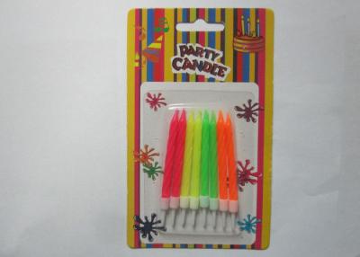 China Customized Fluorescence Spiral Birthday Candles 6CM Height for Kids Party for sale