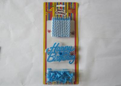 China Blue Spiral Birthday Candles Paraffin Craft Candle No Smoke for Festivals for sale