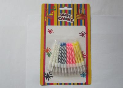 China Colorful Customized Spiral Birthday Paraffin Craft Candle Party Decoration for sale