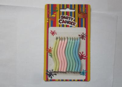 China Unscented Magic Birthday Candle , Reigniting Wave Shape Twisted Taper Candles for sale