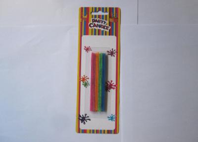 China Non Toxic Sparkler Birthday Candles , Multi Colored Paraffin Slim Taper Candles for sale
