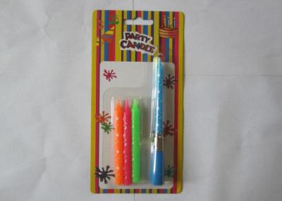 China Novelty Musical Birthday Candle / Melody Decorative Christmas Candles With White Dots for sale