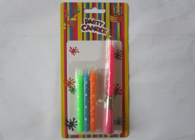 China Smokeless Melody Musical Birthday Candle Stick Shape With White Sun Moon Pattern for sale