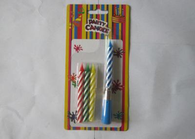China Multi Colored Singing Birthday Candle Paraffin Wax Material Non Toxic 3.14 Inch Height for sale