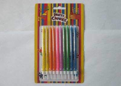 China Smooth Glitter Christmas Candles , Paraffin Stick Unscented Colored Candles for sale