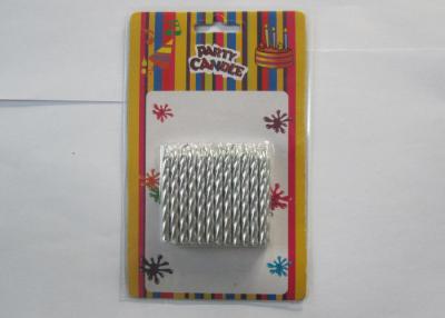 China Wedding Party Silver Birthday Candles Paraffin Wax Dia 0.55 CM SGS Approved for sale