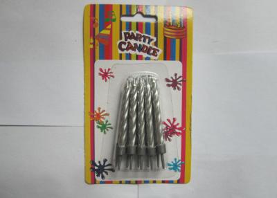 China 2.36 IN Silver Smokeless Dripless Pillar Candles For Wedding / Birthday for sale