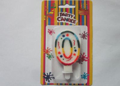 China Rainbow Novelty Number Birthday Candles Decorative Number Zero Candle for Party for sale