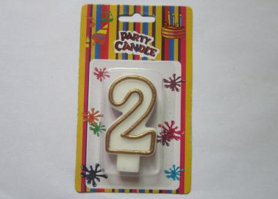 China OEM Fancy Number 2 Birthday Cake Candle / Anniversary Party Wax Candles for sale