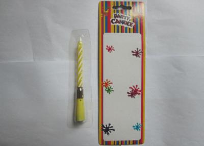 China Amazing Yellow Musical Birthday Candle , Spiral Birthday Candles Column Shape for sale