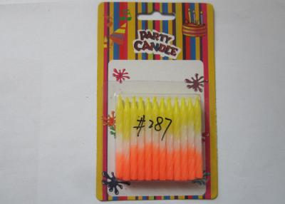 China Rainbow Color Column Shaped Birthday Candles 24Pcs For Birthday Party Decoration for sale