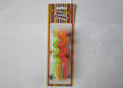 China Fun Skinny Coil Birthday Shaped Birthday Candles Multi - Colored With CE Certificated for sale