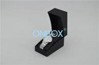 China Black Touch Cardboard Watch Box 60x100x62mm Single Watch Window Top for sale