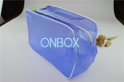 Cina Borsa blu di trasporto del PVC della borsa del regalo del PVC di colore con la chiusura/maniglia della chiusura lampo in vendita
