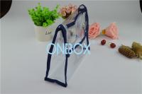China Custom Logo Transparent PVC Document Bag 240x175x70mm with Snap Button Closure for sale