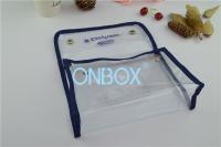 China Custom Logo Transparent PVC Document Bag 240x175x70mm with Snap Button Closure for sale