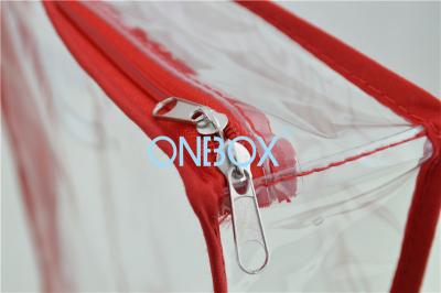 China De transparante Vierkante pvc-Verpakking doet Zippered voor Kantoorbehoeften/Boeken/Speelgoed/Giften in zakken Te koop