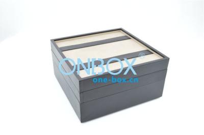 Cina Insieme di legno di lusso di combinazione dei vassoi dell'esposizione dell'orologio in cuoio dell'unità di elaborazione per il negozio dell'orologio in vendita