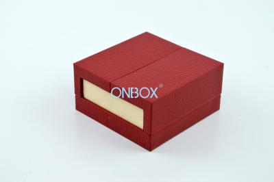 Cina contenitore di gioielli rosso di lusso di 90x90x45mm per il sistema aperto della piccola porta della collana in vendita