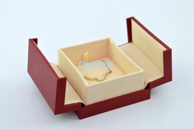 Cina contenitore di gioielli rosso di lusso di 90x90x45mm per il sistema aperto della piccola porta della collana in vendita