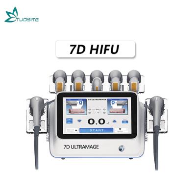 China Dual Handles 7D HIFU Equipment Face Lifting Body Contouring Machine for sale