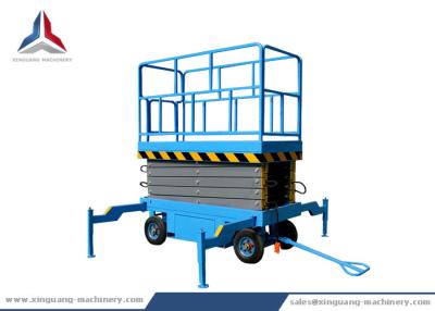 China 12m Working Height Mobile Hydraulic Scissor Lift Table with 500kg Load Capacity for sale