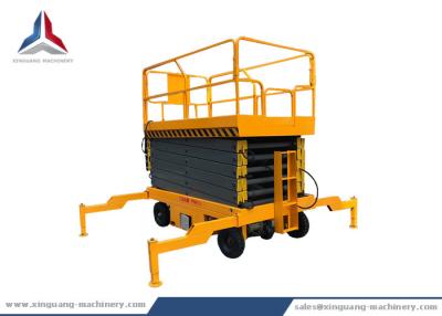 China 14m Working Height Hydraulic Mobile Scissor Lift Table with 500kg Capacity for sale