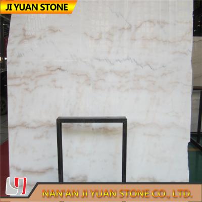 Cina lastra di marmo bianca delle piastrelle per pavimento della calcite di spessore di 14mm/15mm per pavimentare in vendita