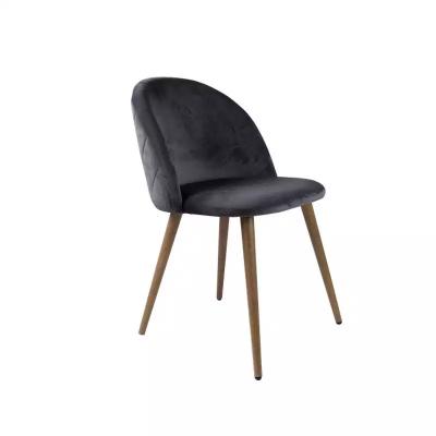 China Minimalist Fabric Grey Dining Chairs 47*48*78*45cm Light Grey Velvet Dining Chairs for sale