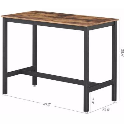 China Counter Height Dining Table And Chairs Rustic Brown Kitchen Anti Collision for sale