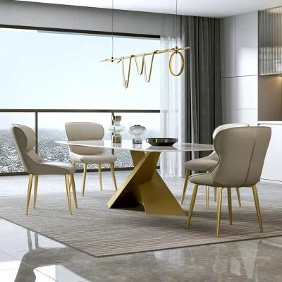 Cina Tavolo da pranzo di lusso leggero del bordo della roccia del tavolo da pranzo 220*120*75cm della mobilia italiana in vendita