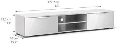 China Glossy White TV Table Cabinet ‎Rectangular Engineered Wood Console Table TV Cabinet for sale