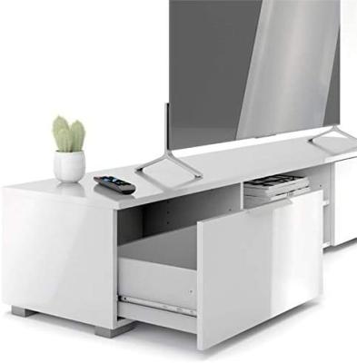 China Glossy White TV Table Cabinet ‎Rectangular Engineered Wood Console Table TV Cabinet for sale