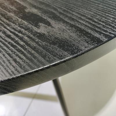 Cina Esecuzione fine di legno della tavola rotonda 90*90*75cm del nero della cucina del ristorante in vendita