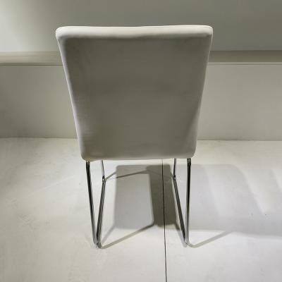 Cina La sedia di cuoio del ristorante bianco dell'hotel ha placcato la sedia pranzante di lusso 57*48*91cm della base in vendita