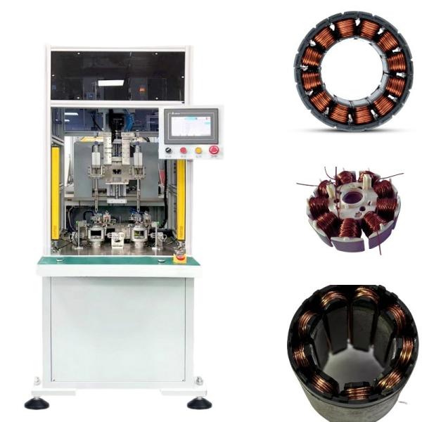 Quality Dual Head Stator Winding Machine With Emergency Stop And Overload Protection for sale