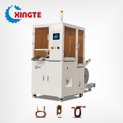 China 3 Axes Flat Wire Winding Machine for Single Coil with Max 3mm×12mm Wire and 25-100mm Outer Diameter for sale