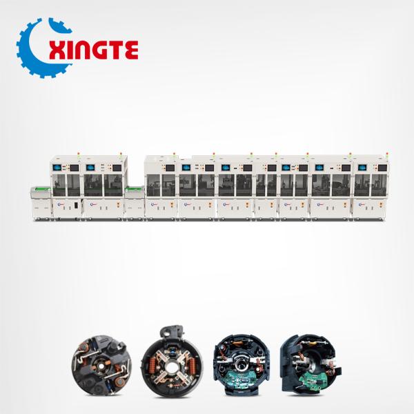 Quality Motor End Cover Automatic Line with 600 Pcs UPH, 99% Yield Rate and Visual Inspection for Automotive Brushed Motors for sale