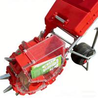China Manual Seeder Hand Push Planter Adjustable Depth 14-56cm Plant Spacing Multi Seed for sale
